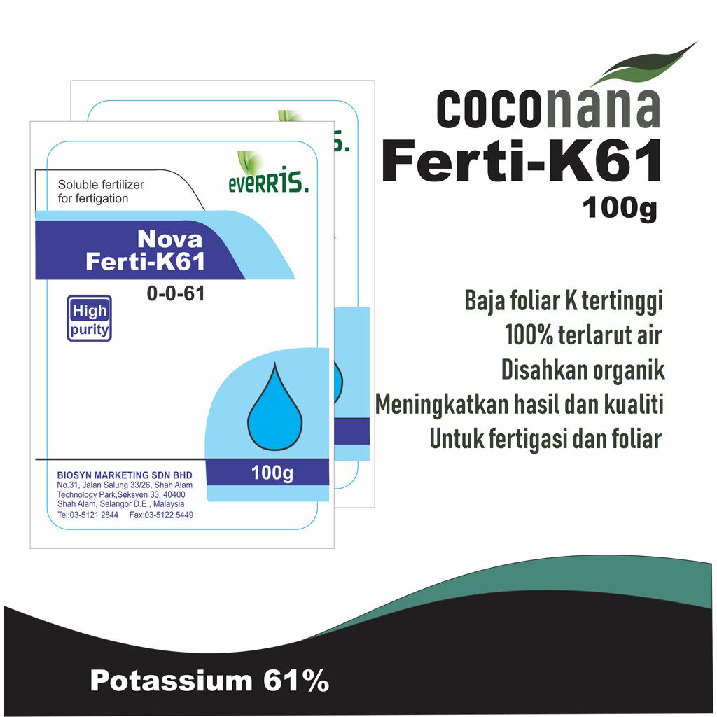 NOVA Ferti K 61 / Potassium K 61 / 0-0-61 (100g) | Shopee Malaysia