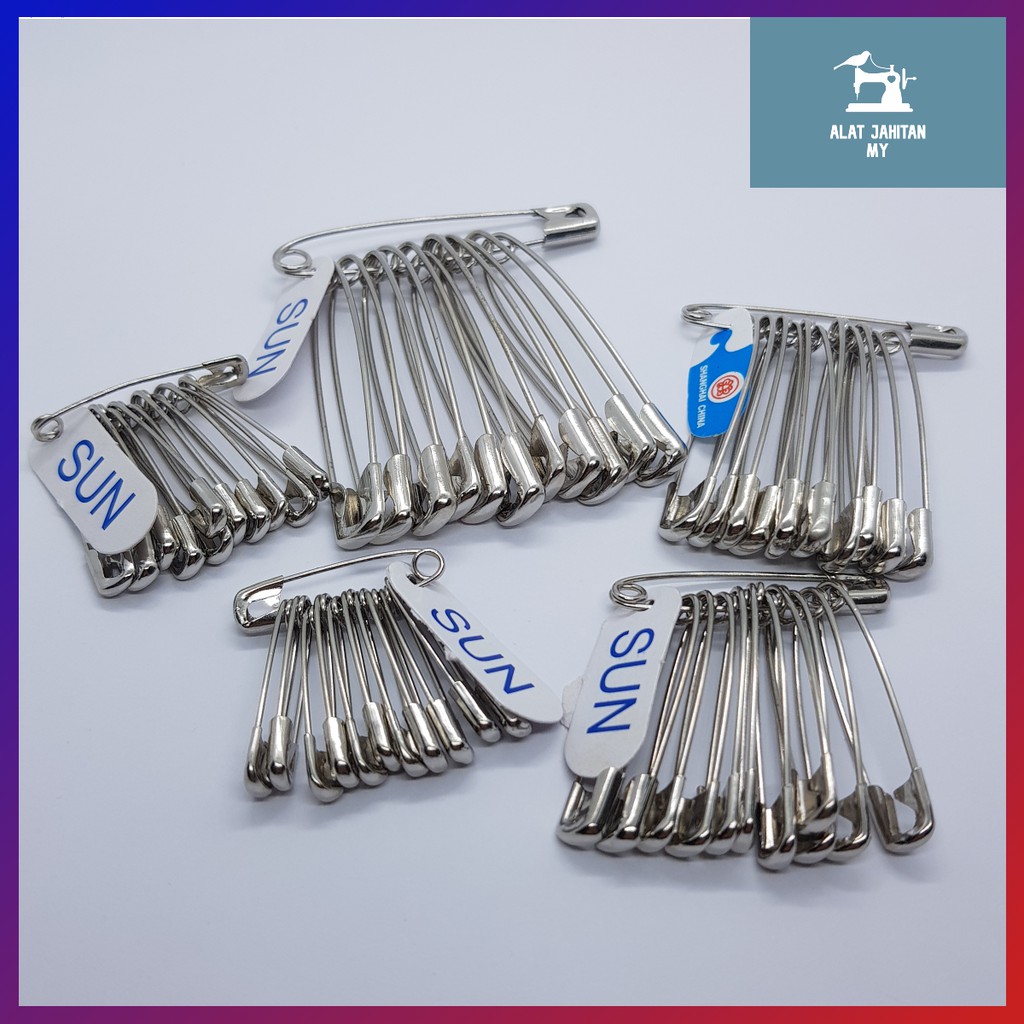Sun Stainless Steel Safety Pin / Secure Pin (12pcs) | Pin Baju / Pin ...