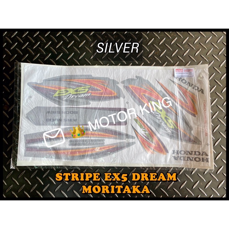 Sticker Stripe Cover Set Honda Ex5 Dream Silver MORITAKA | Shopee Malaysia