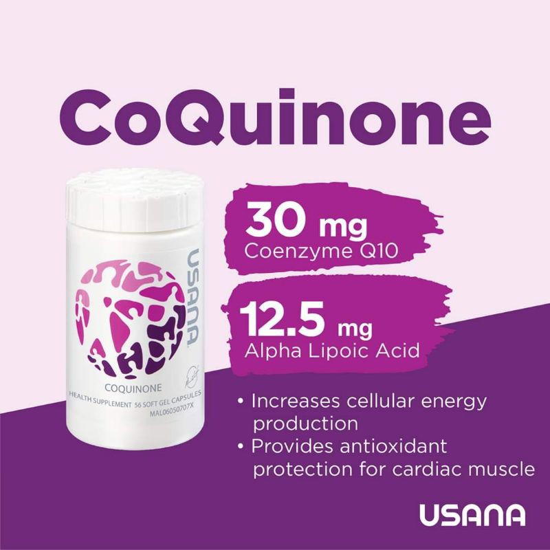 Ready Stock Usana CoQuinone Q10 with ALA Antioxidant Anti-aging Usana ...