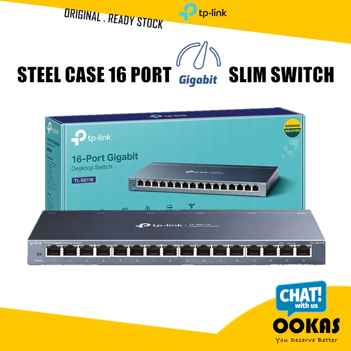 TP-Link 16-Port Gigabit Quality Steel Case Gigabit Network Ethernet LAN ...