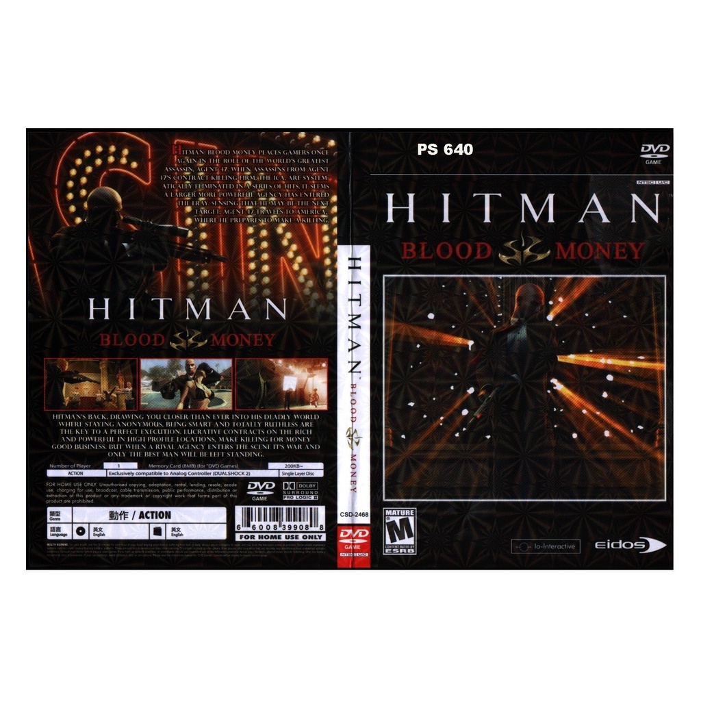 PS2 GAME COLLECTION HITMAN BLOOD MONEY | Shopee Malaysia