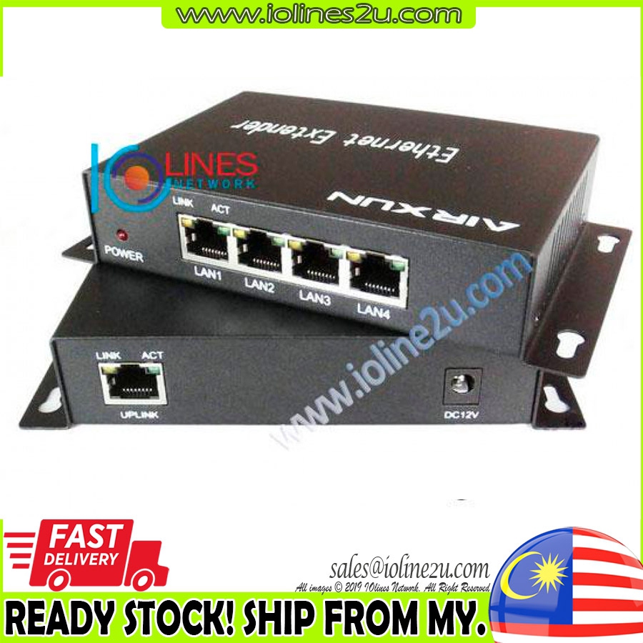 180m 100Mb Network extender Cat 5e/6 cable IP Cam CCTV StreamyX Unifi ...