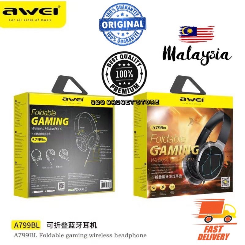 Awei A799BL Gaming Bluetooth TF Card Microphone Present Headphone藍牙無線耳機 ...