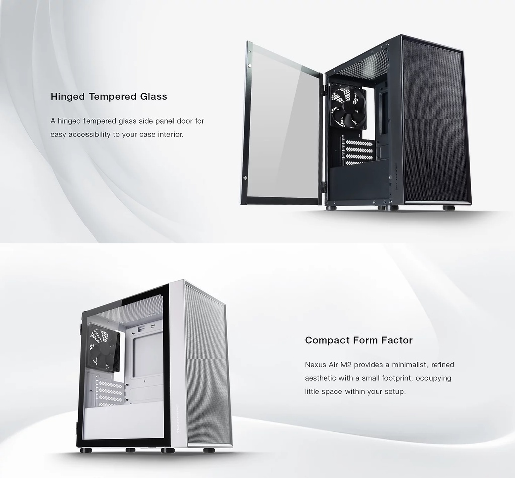 Tecware Nexus Air M2 TG PC Case - Black/White | Shopee Malaysia