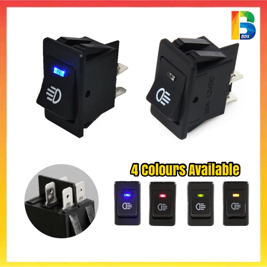 LED ON OFF SWITCH Indicator For Car Light/Fog Lamp Suiz ASW-17D Wiring ...