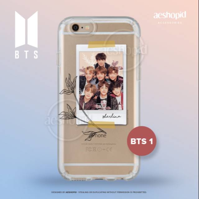 Case hp BTS custom Name polaroid jin suga v jimin rm jhope jungkook ...