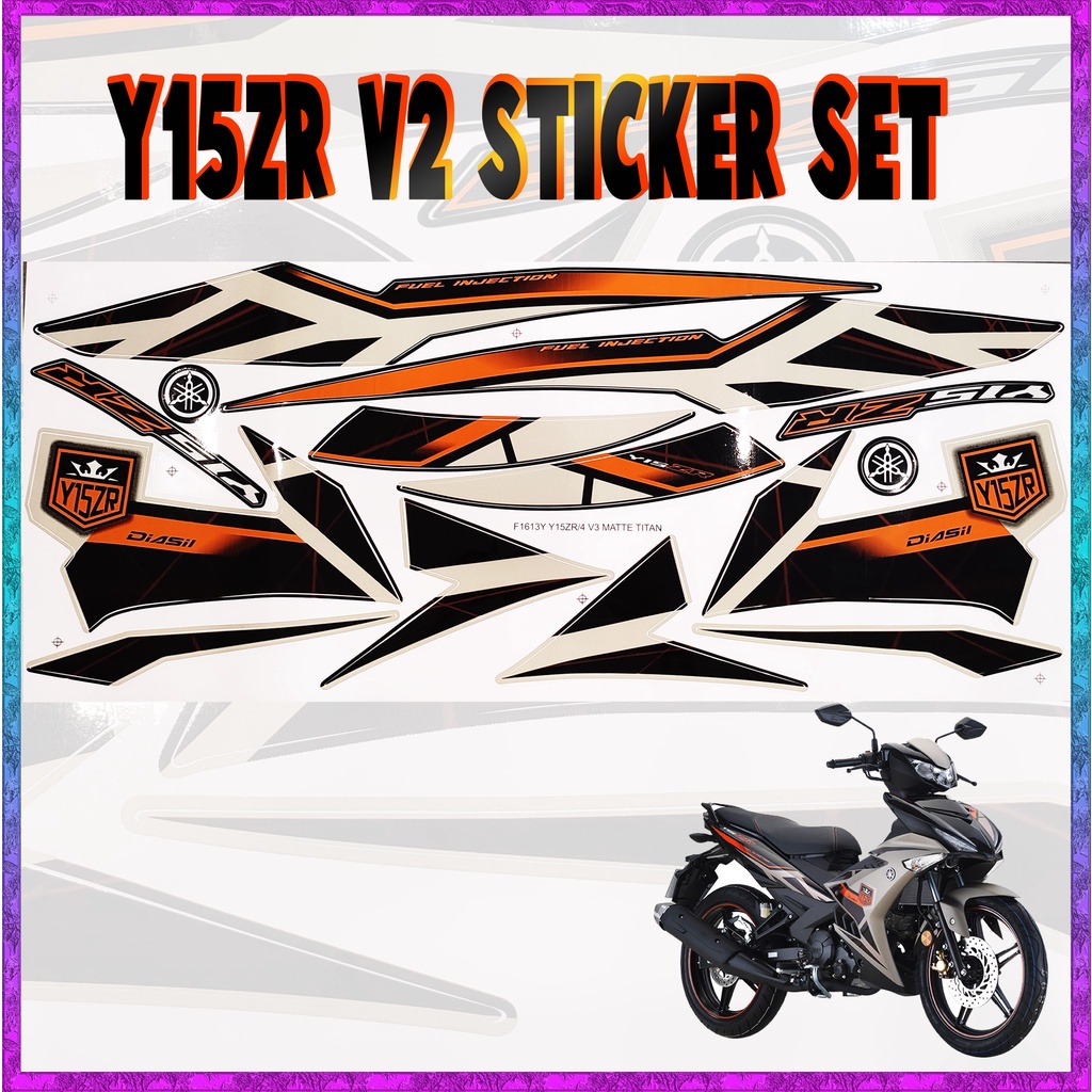 YAMAHA Y15ZR V3 BODY STICKER SET / Y 15 ZR V3 YAMAHA STICKER / JUPITER ...