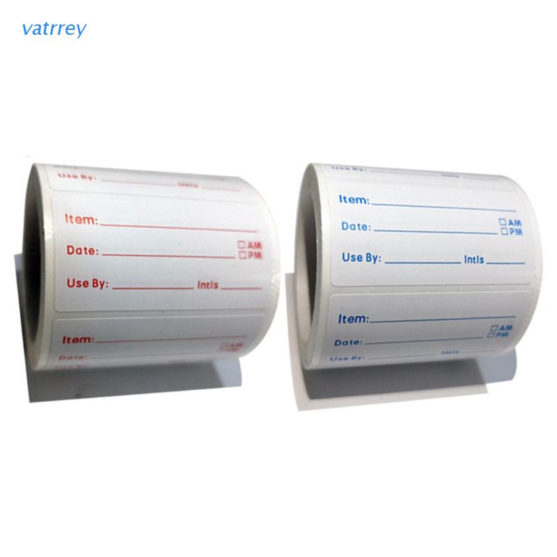 VA 500Pcs/Roll Food Prep Labels 1x2inch Kitchen Food Storage Adhesive ...