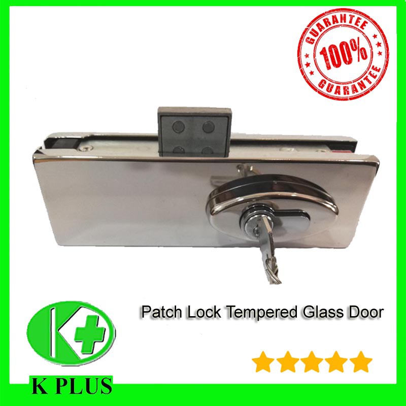Bottom Cylinder Lock Tempered Glass Door VVP Kunci bawah pintu kaca 强化玻璃门锁 patch door patch lock ...