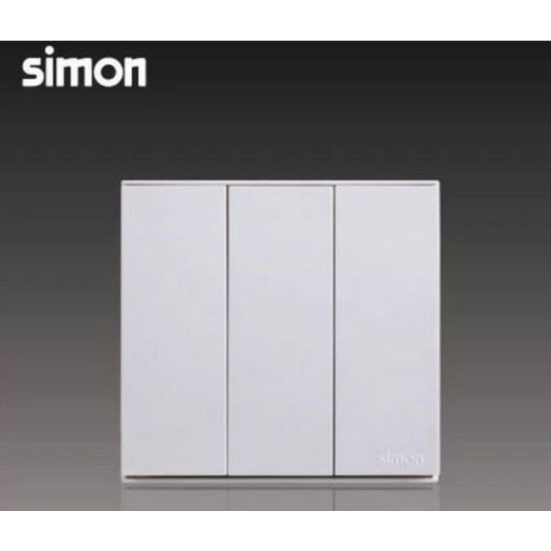 Simon Switch E6-721031 16A 3Gang 1 Way Switch White | Shopee Malaysia