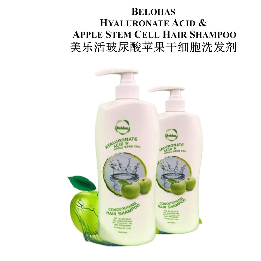 BELOHAS HYALURONATE ACID & APPLE STEM CEL HAIR SHAMPOO / 美乐活玻尿酸苹果干细胞洗发剂 ...
