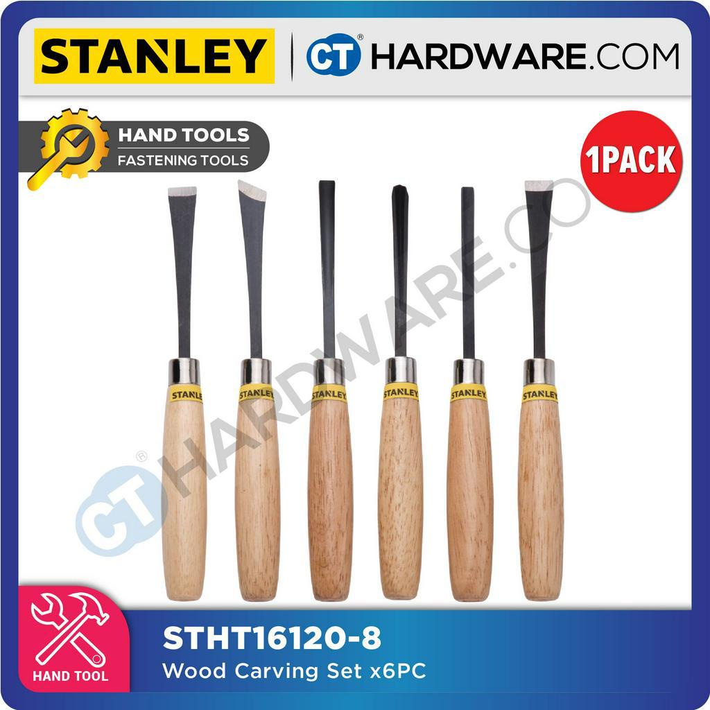 STANLEY STHT16120-8 1/4'' WOOD CARVING CHISEL SET ( 6PCS ) FOR DIY AND ...