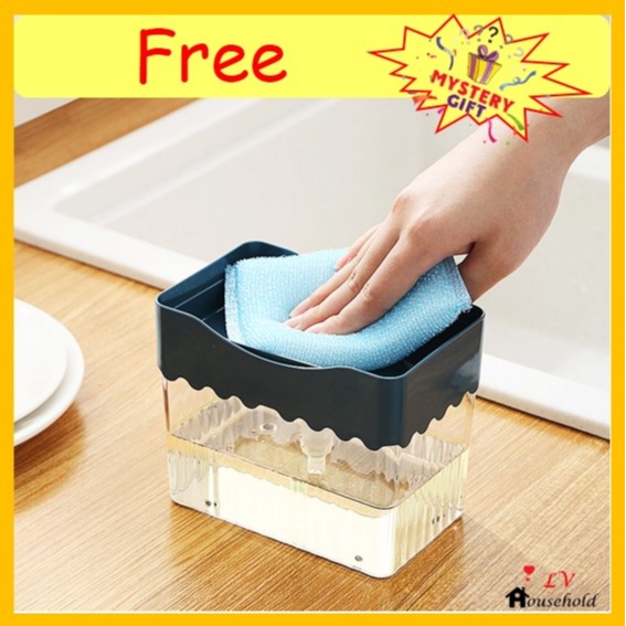 🔥READY STOCK🔥 Soap Dispenser Box Sponge Holder Dish Wash Detergent ...
