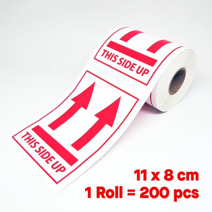 This Side Up Sticker Shipping Label 11x8 cm (1 Roll/200Pcs) | Shopee ...