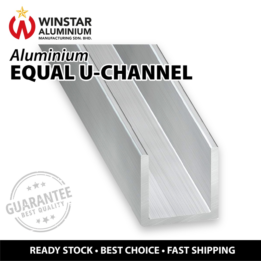 Aluminium Equal U Channel - NA Silver | Shopee Malaysia