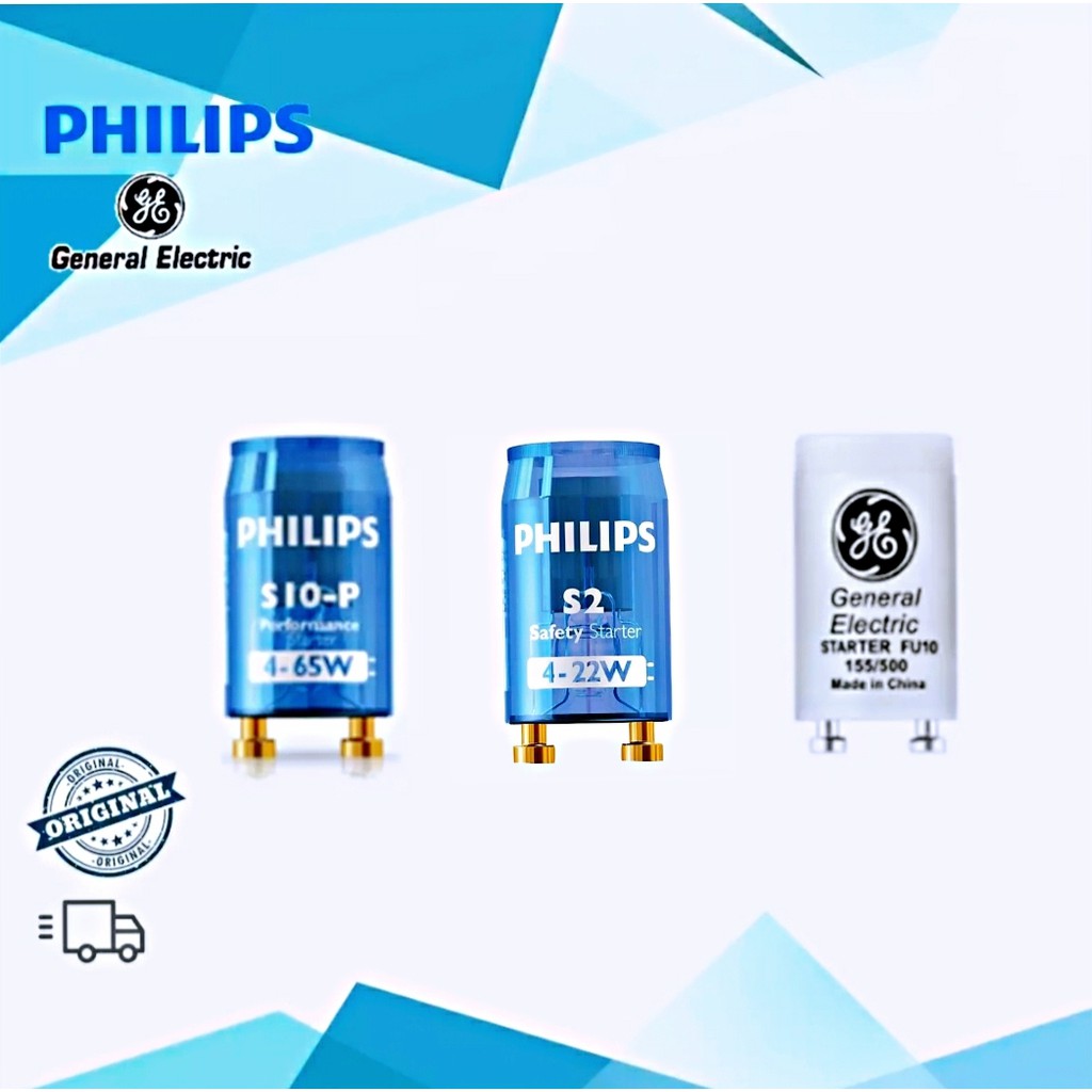 PHILIPS / GE 220-240V Fluorescent Tube Starter S10 / S2 / FU10 | Shopee ...