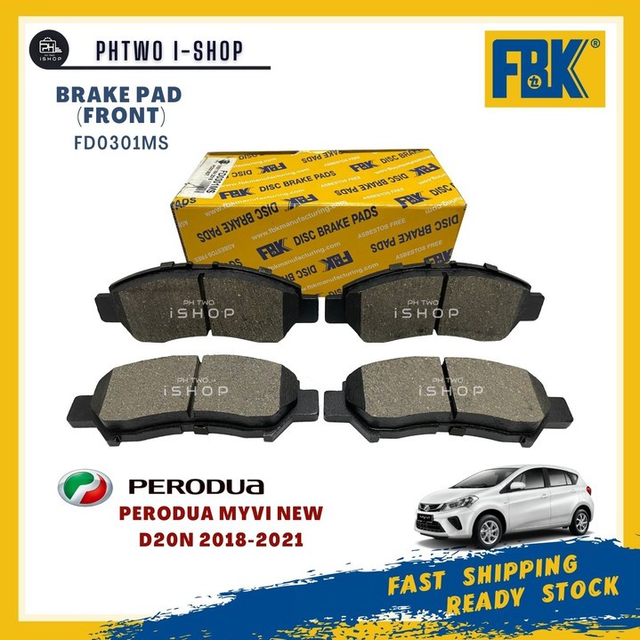BRAKE PAD ORIGINAL (FRONT) - PERODUA MYVI NEW D20N 2018-2021 PROGANTI ...