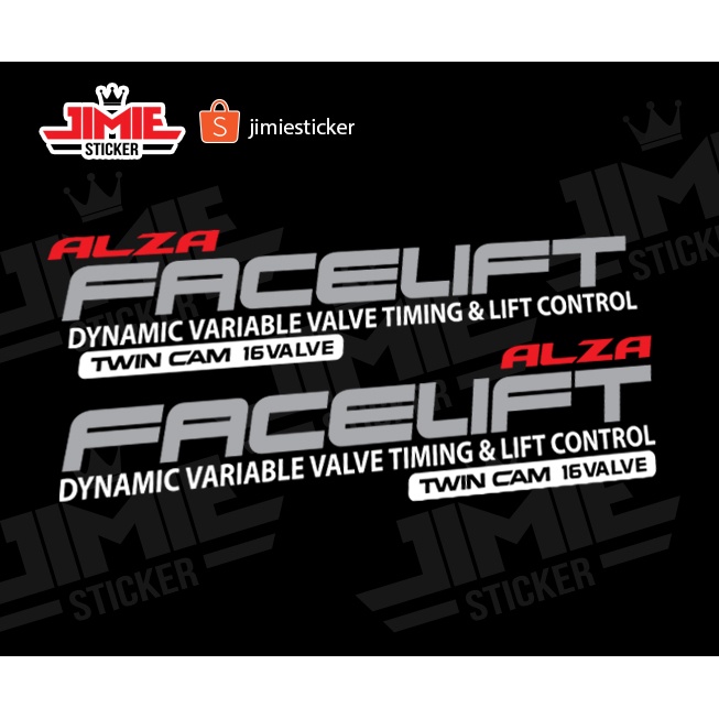 Sticker Kereta, Sticker Alza Facelift New Design, 2pcs. Kiri dan Kanan ...