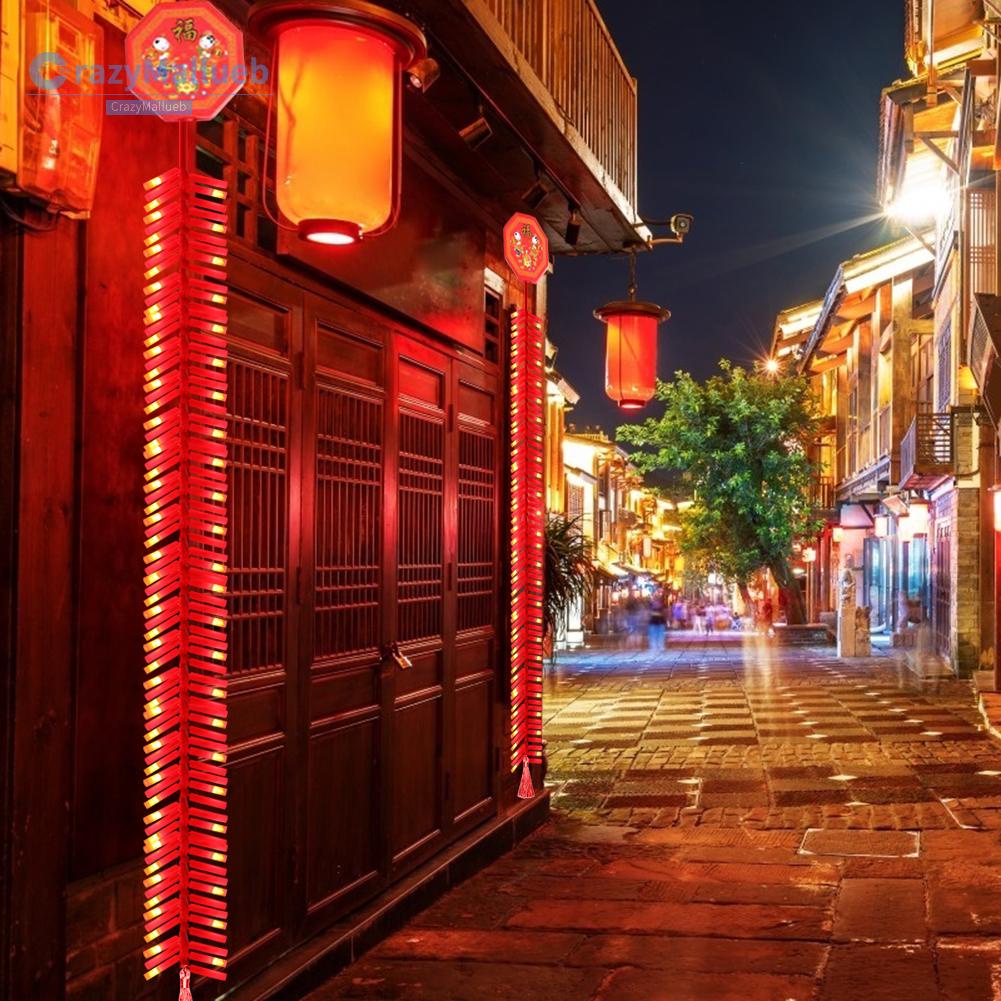 Crazymallueb 92LED 1.35m Electronic Firecracker Lamp with Sound AC220V ...