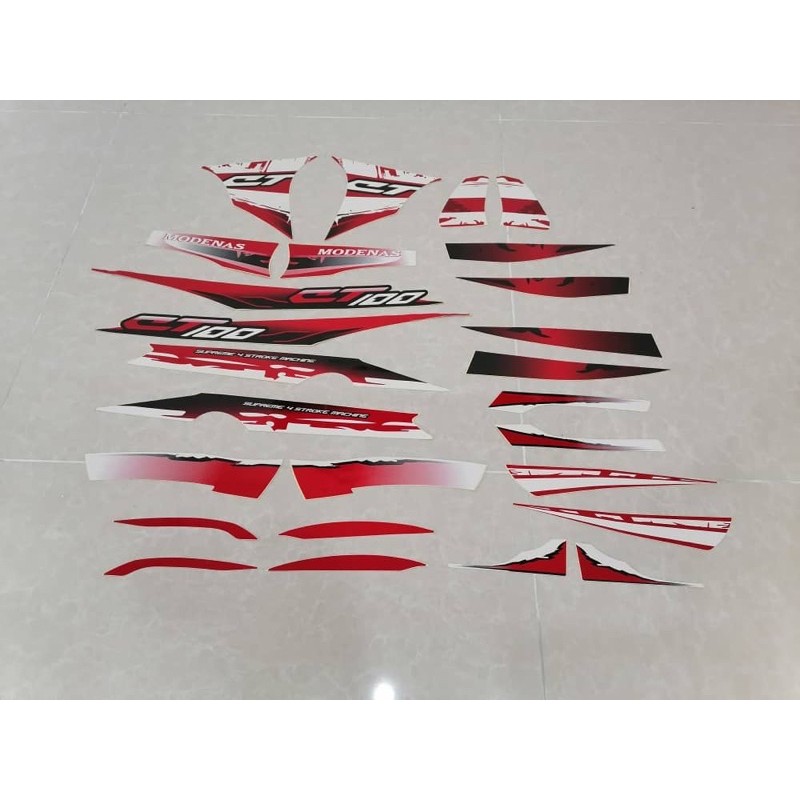 Body Sticker White/ Red CT100 | Shopee Malaysia