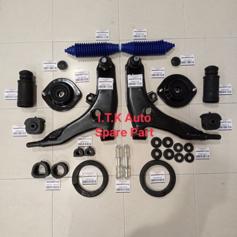 28 ITEM/ FULL SET PROTON WIRA SATRIA PUTRA FRONT LOWER ARM ABSORBER ...