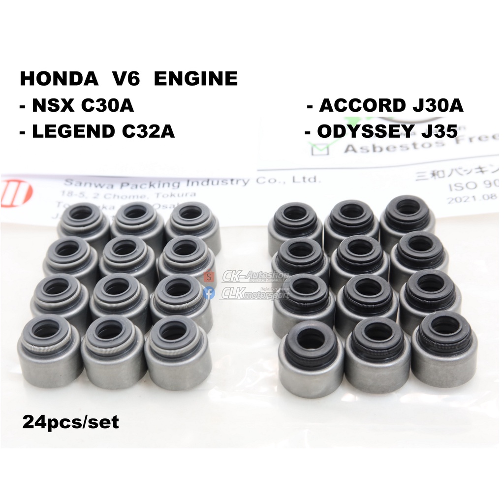 SANWA Japan Viton Valve Seal - Honda Acura NSX C30A Legend C32A Accord J30A Odyssey J35A engines ...