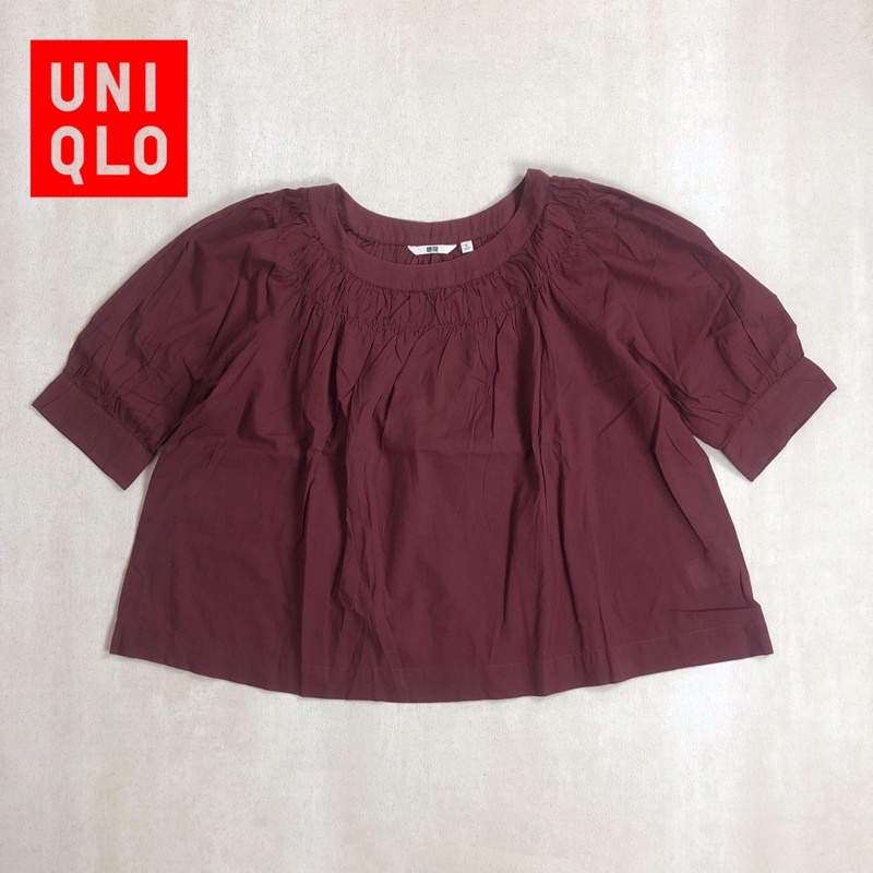 Uniqlo red Blouse (Thrift) | Shopee Malaysia