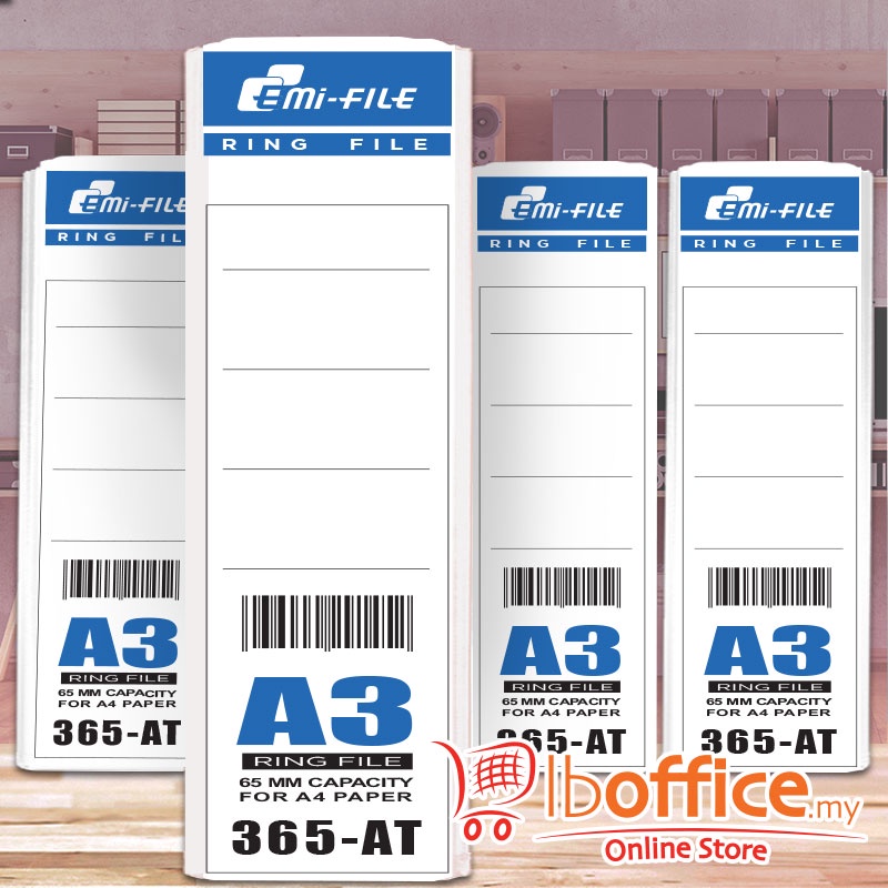 A3 Ring File - EMI - 3D-65mm - White | Shopee Malaysia