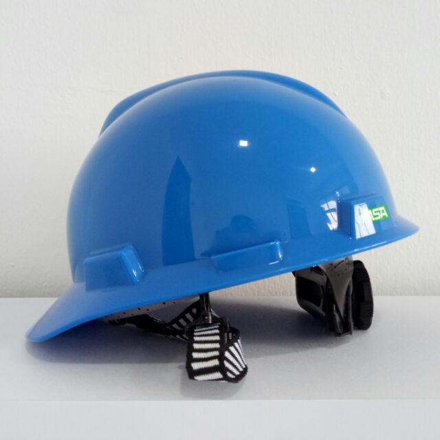 MSA Safety Helmet - V-Gard Blue | Shopee Malaysia