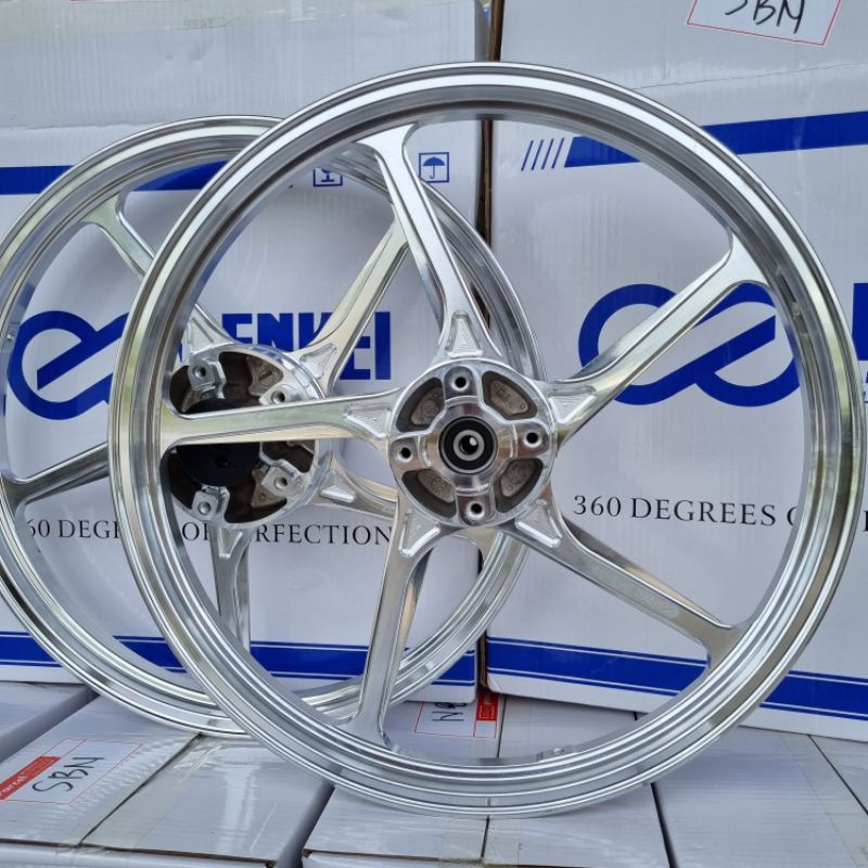 FG511 ENKEI CHROME CNC SPORT RIM Y15ZR RS150 511 Y15 RS150 RS Y16 Y16ZR SILVER FG HONDA RSX ...