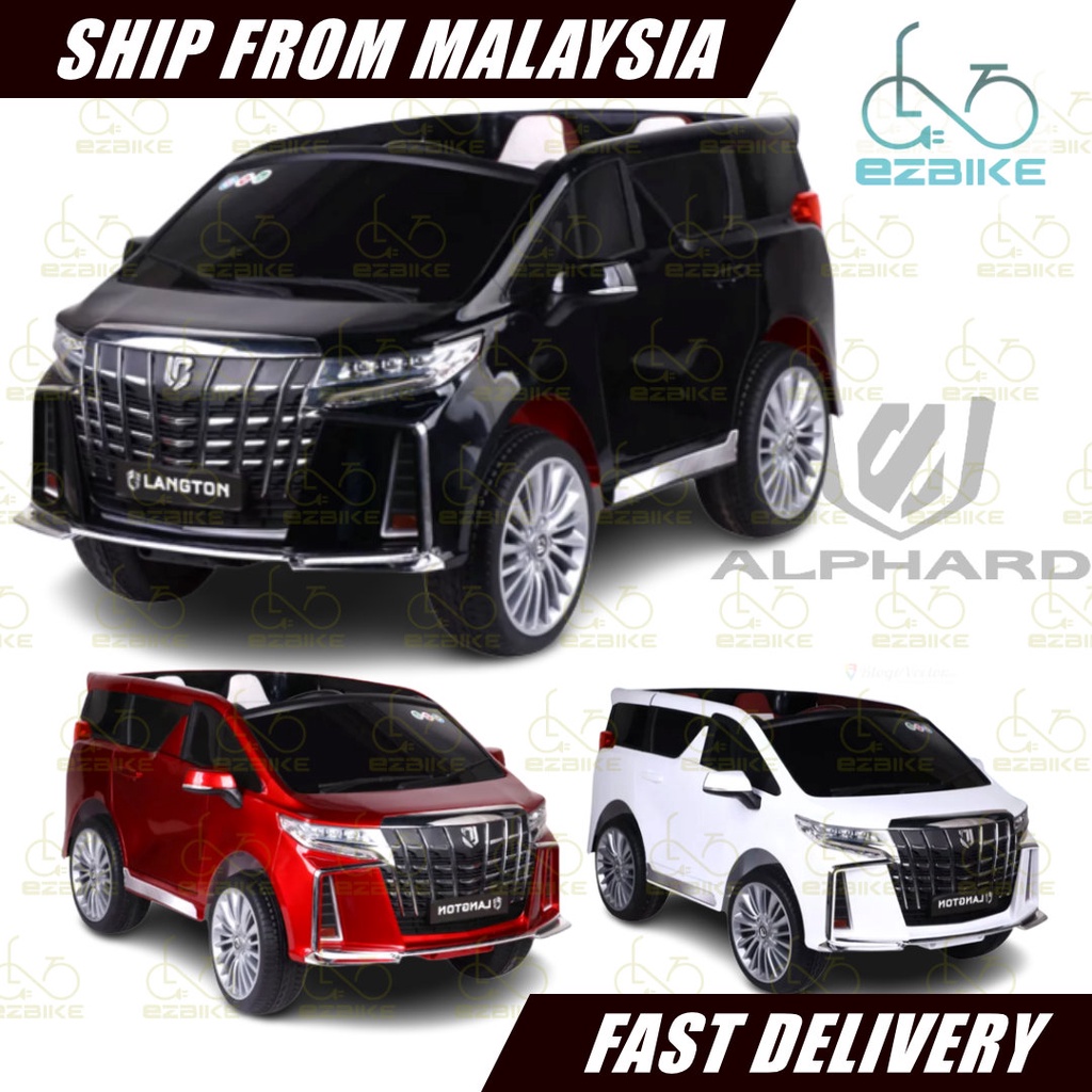 EZBIKE KIDS RIDE ON ALPHARD BLACK WHITE RED METALLIC Kereta kanak-kanak ...
