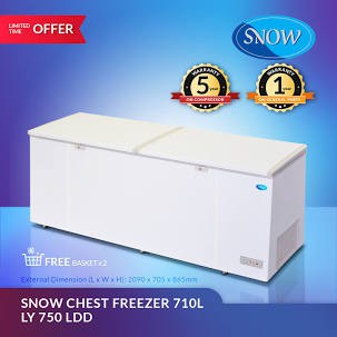 Snow Chest Freezer (Lifting Door Series 710 LITER ) LY750LDD -BUATAN ...
