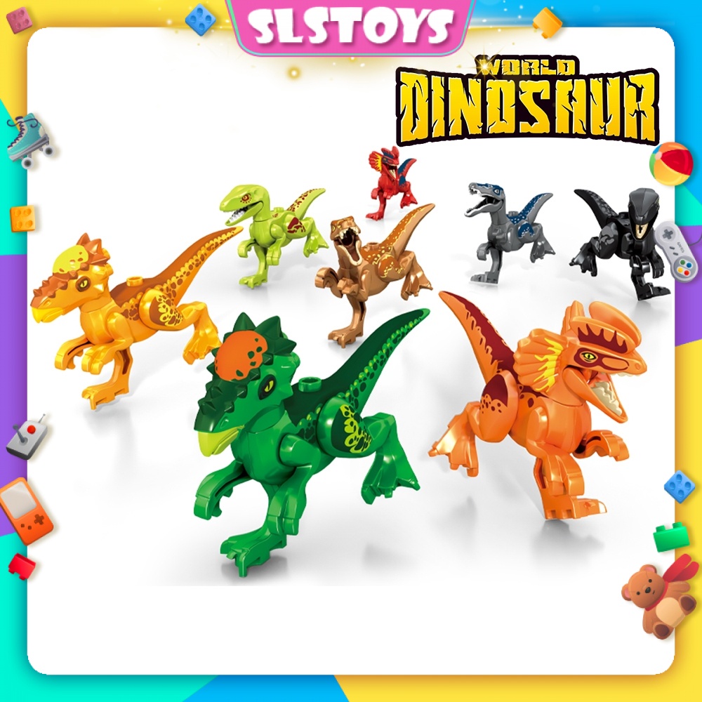 [8 IN 1] Sembo Block Mini Dinosaur World Series Figure Building Block ...
