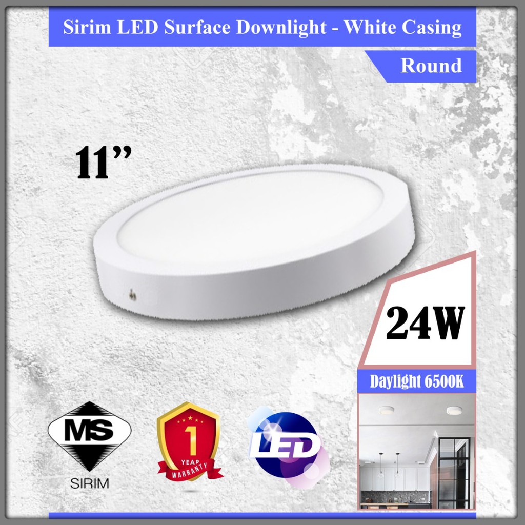 LED Surface Downlight / Black Casing / Lampu hiasan ruang tamu / lampu ...