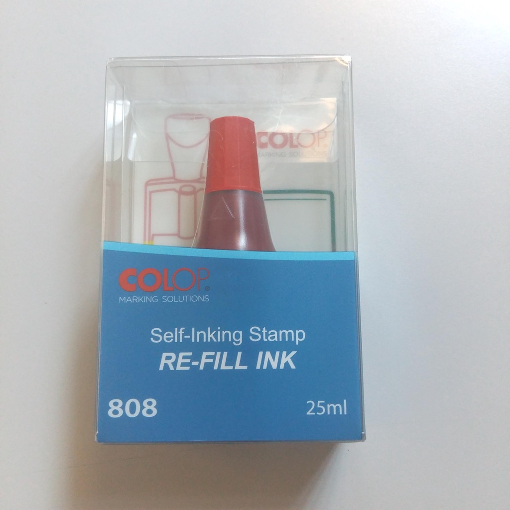 Colop Self-Inking Stamp Re-Fill Ink (25ml) (Red) | Shopee Malaysia