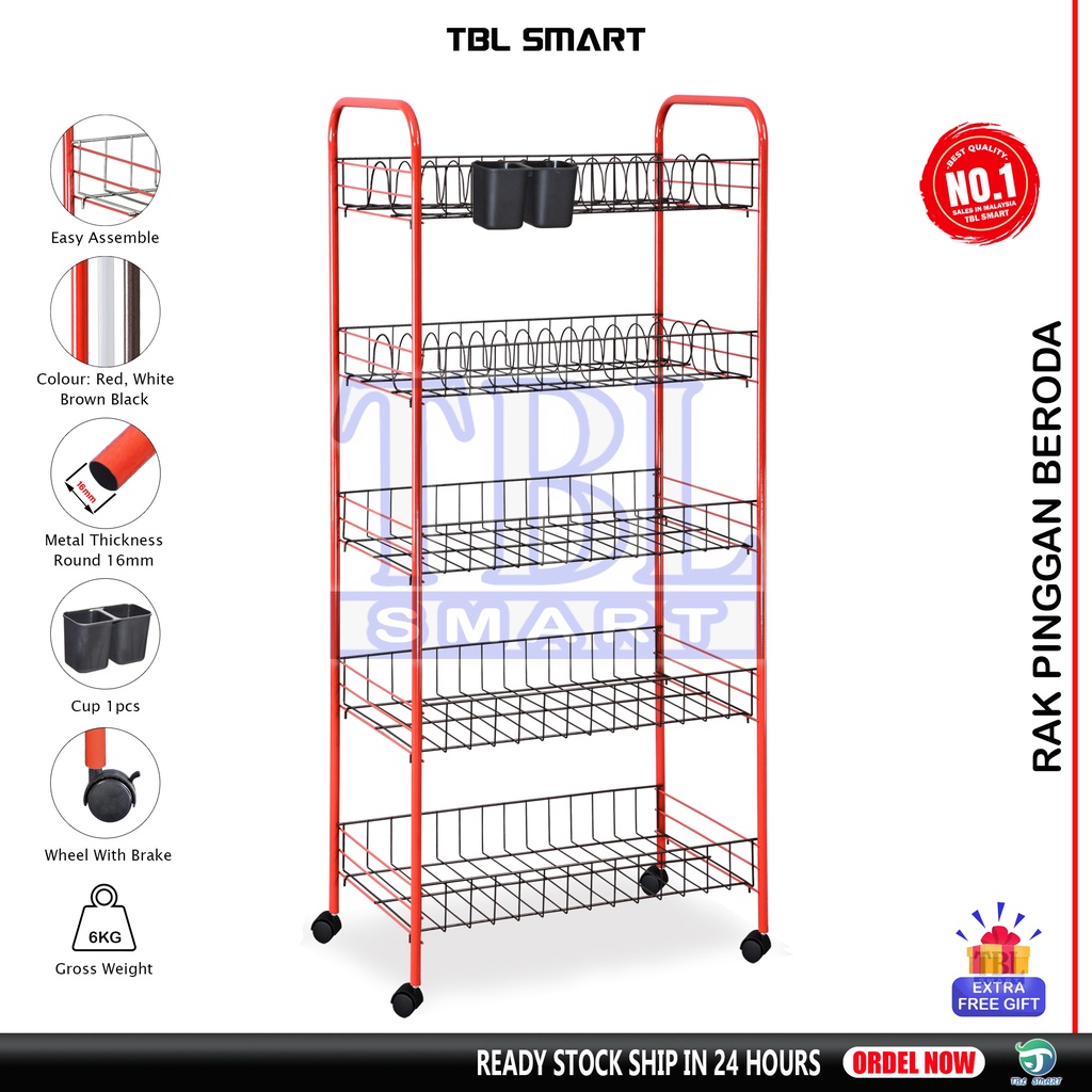 5 Layer Multi Purpose Rack TBL R5 - Rak Baju & Serbaguna / Rak Pinggan ...