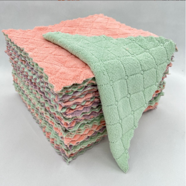 10pcs Premium Absorbent Microfiber Dishwashing Kitchen Dish Cloth ...