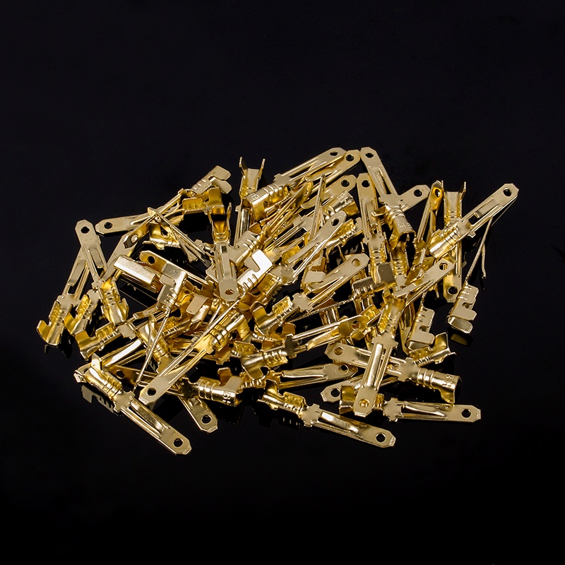 100Pcs 2.8 4.8 6.3 Plug Female Male Spade Cold Crimp Terminals Car ...