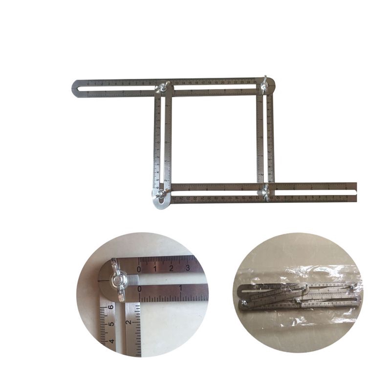 Stainless Steel Adjustable Four-Sided Folding Measuring Tool Multi ...