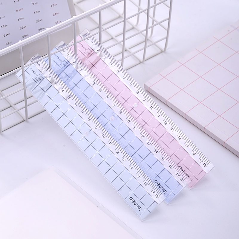 SS Pastel Colour Ruler Transparent Ruler Acrylic Ruler Grid Design ...