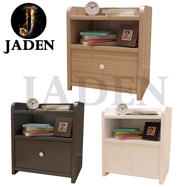 JADEN Premium Wooden Bed Beside Table Locker Side Table Fashion Locker ...