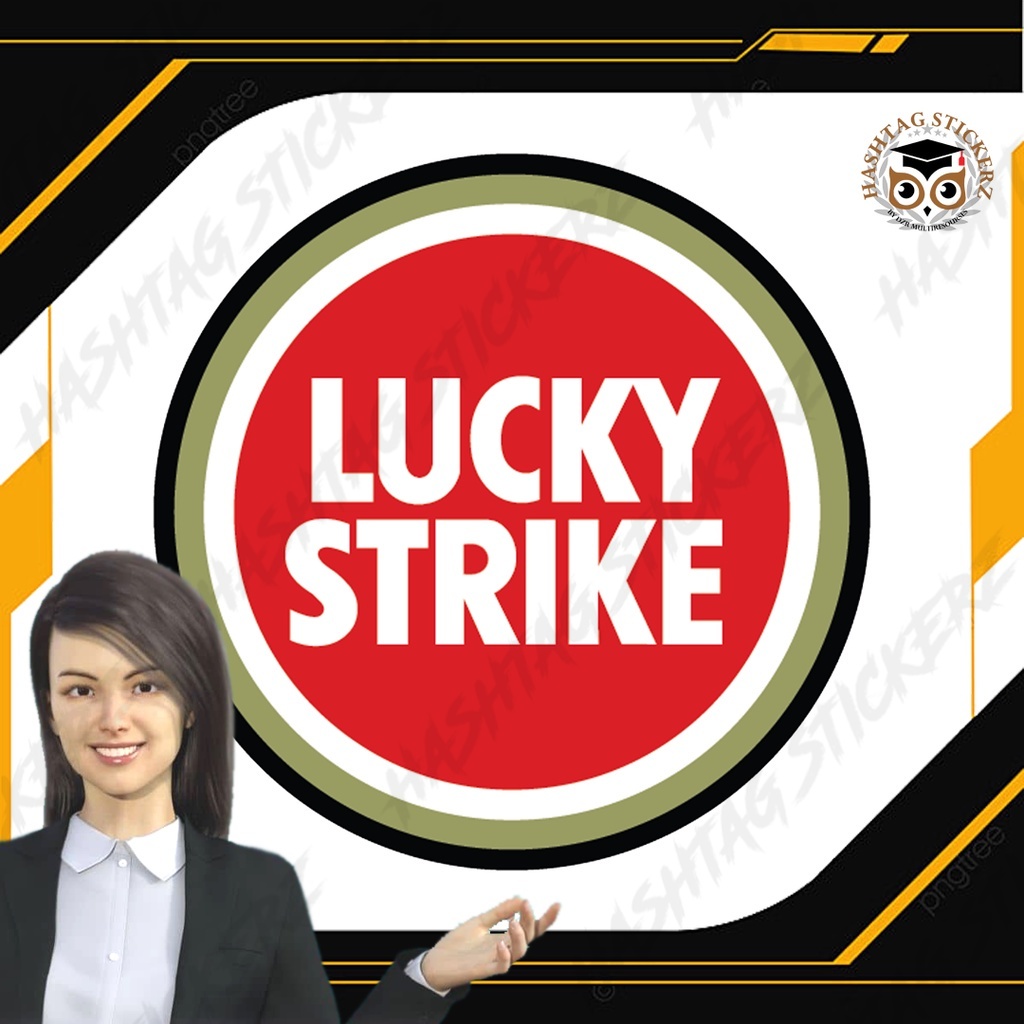 LUCKY STRIKE STICKER (GLOSSY / SOFT MATTE & WATERPROOF) | Shopee Malaysia