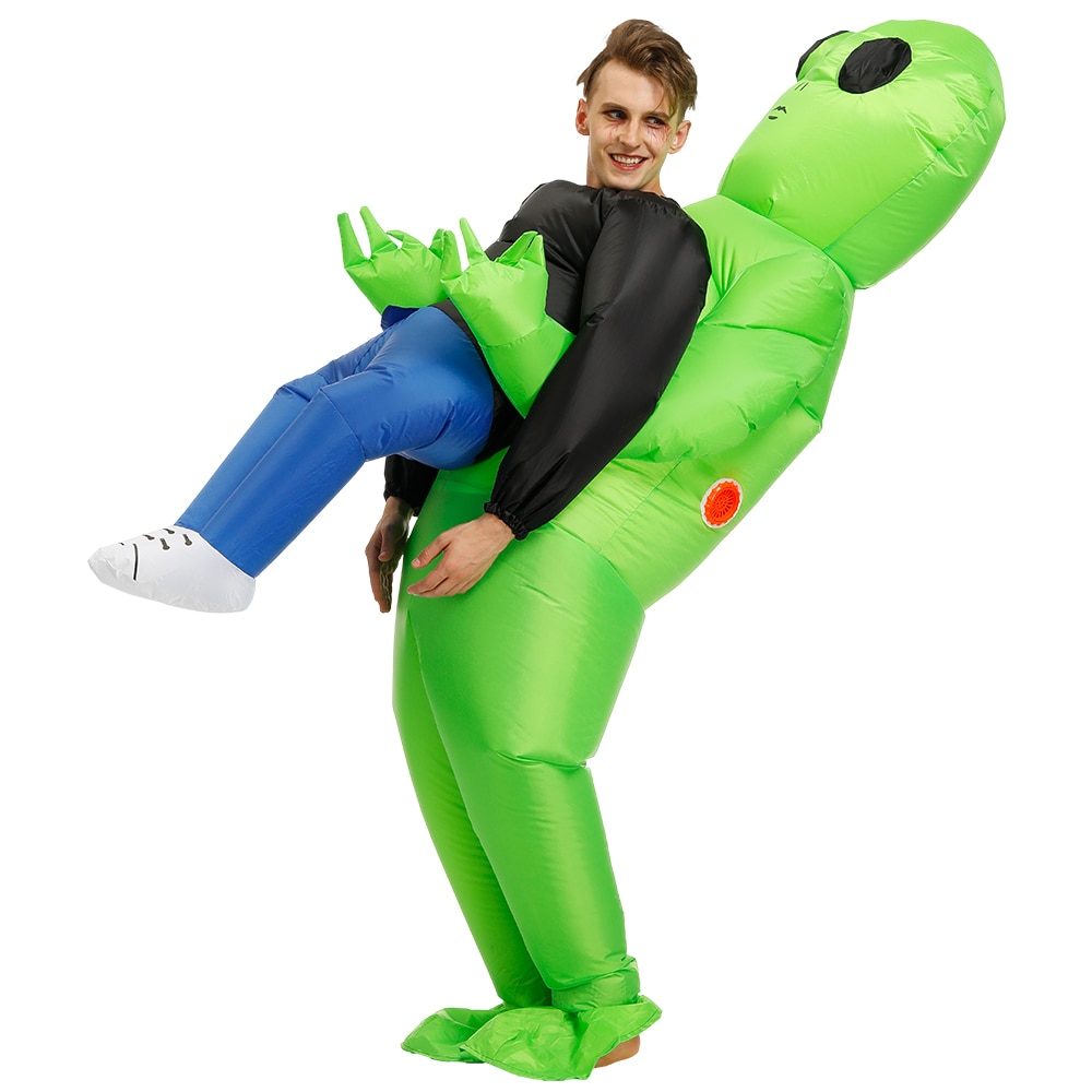 New Purim Scary Green Alien costume Cosplay Mascot Inflatable costume ...