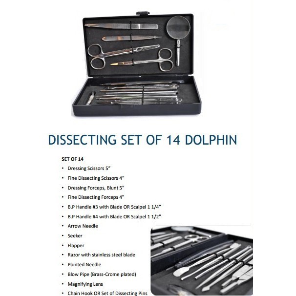 DOLPHIN DISSECTING SET OF 14 INSTRUMENTS | Shopee Malaysia