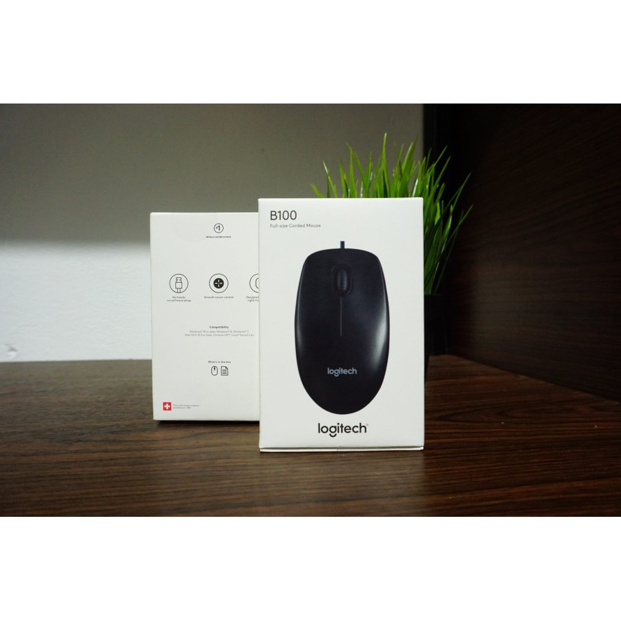 Logitech B100 Optical Usb Mouse Original - Black 1 Year Warranty ...