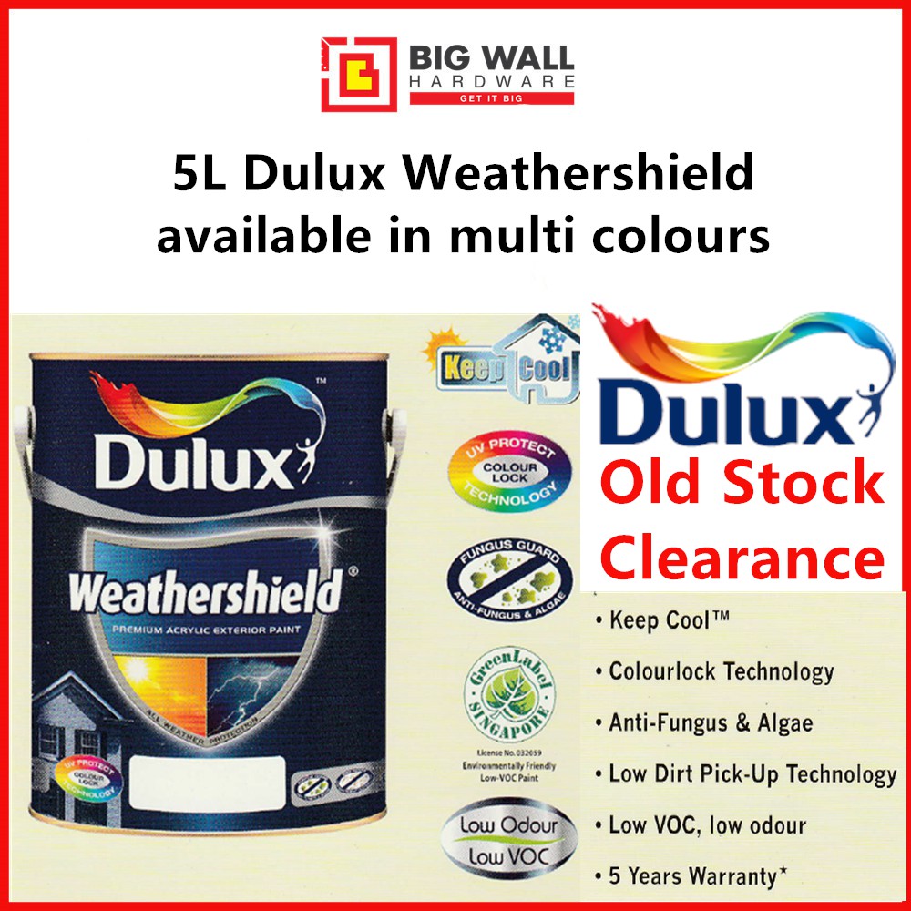 💥Old Stock Clearance 5L Dulux Weathershield *available in multi colours ...