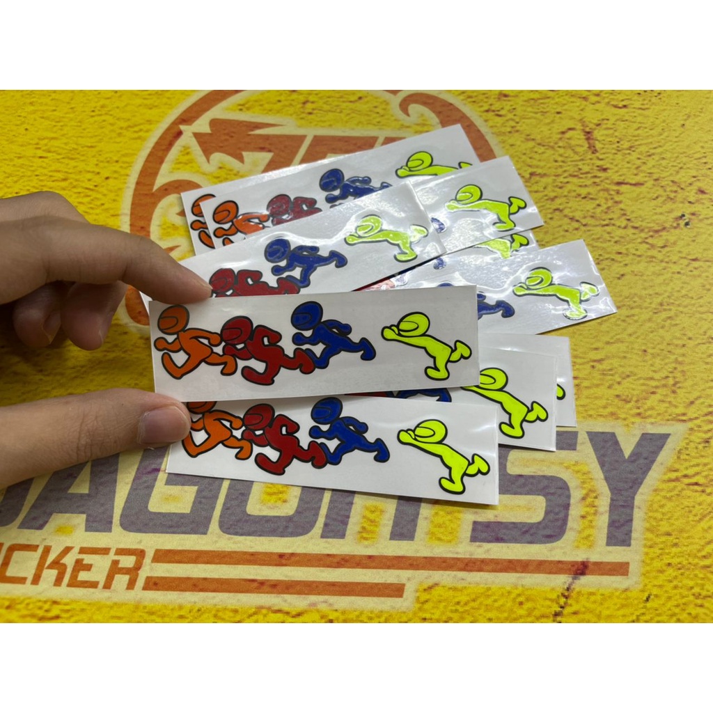 Sticker Rossi Run Helmet Orang Lari【HIGH QUALITY】 | Shopee Malaysia