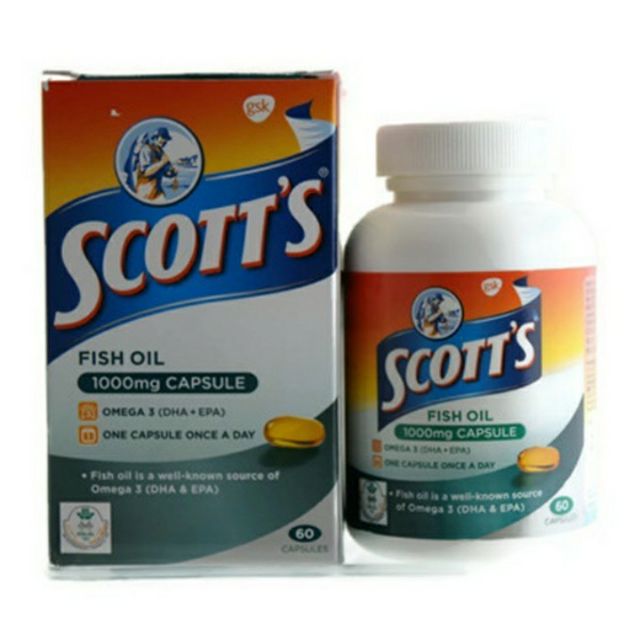 SCOTT'S FISH OIL 1000MG 60'S CAPSULES (Improve Immune System) | Shopee ...