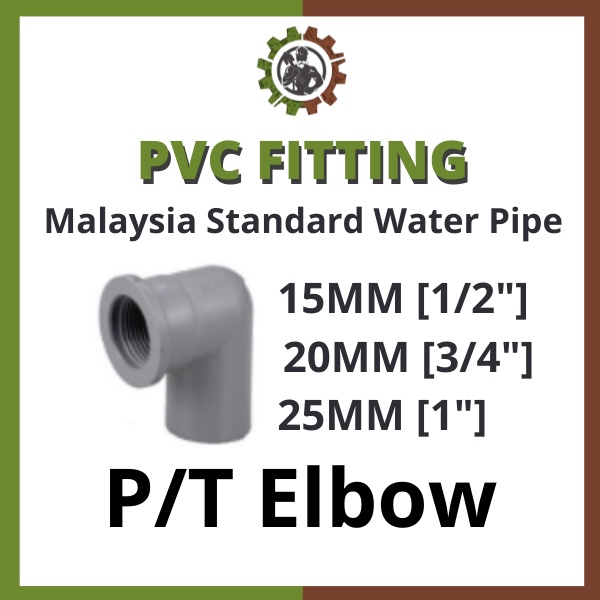 PVC Pipe Fitting Paip PVC Connector Valve Socket PT Socket PT Elbow PT Tee PT Elbow Brass PT ...